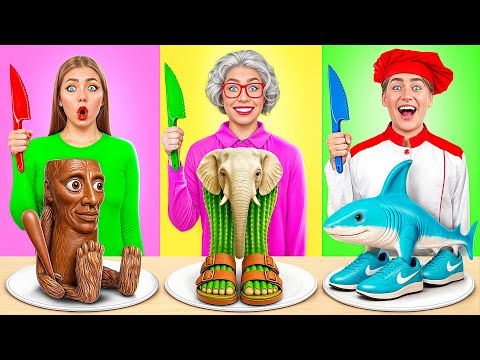 Ben vs Büyükanne Yemek Yapma Mücadelesi | İnanılmaz Yemek Pişirme Hack'ler Multi DO Challenge
