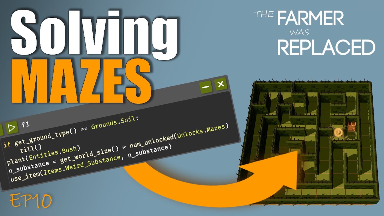 Try solving Mazes | The Farmer Was Replaced | EP10 - YouTube