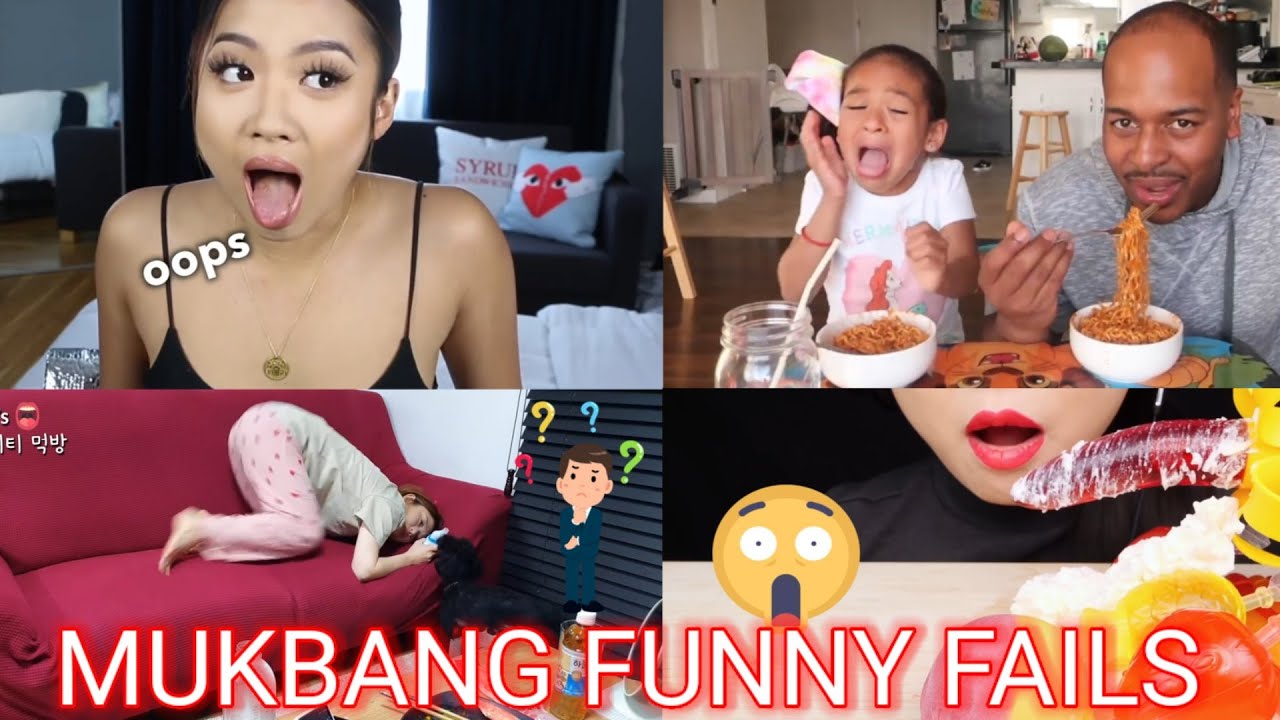 the FUNNIEST mukbang moments fails that make me laugh - YouTube