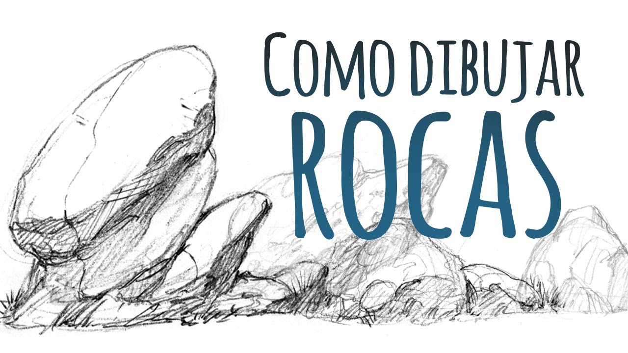 Como dibujar Rocas a lápiz - YouTube