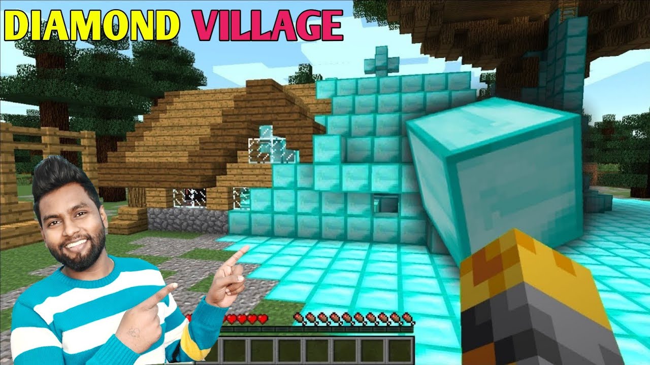 MAKING DIAMOND VILLAGE IN MINECRAFT - YouTube