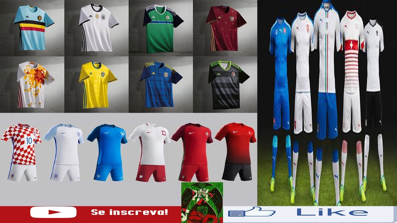 KITS SELEÇÕES DA EUROPA/ EUROPE NATIONAL TEAMS KITS - YouTube
