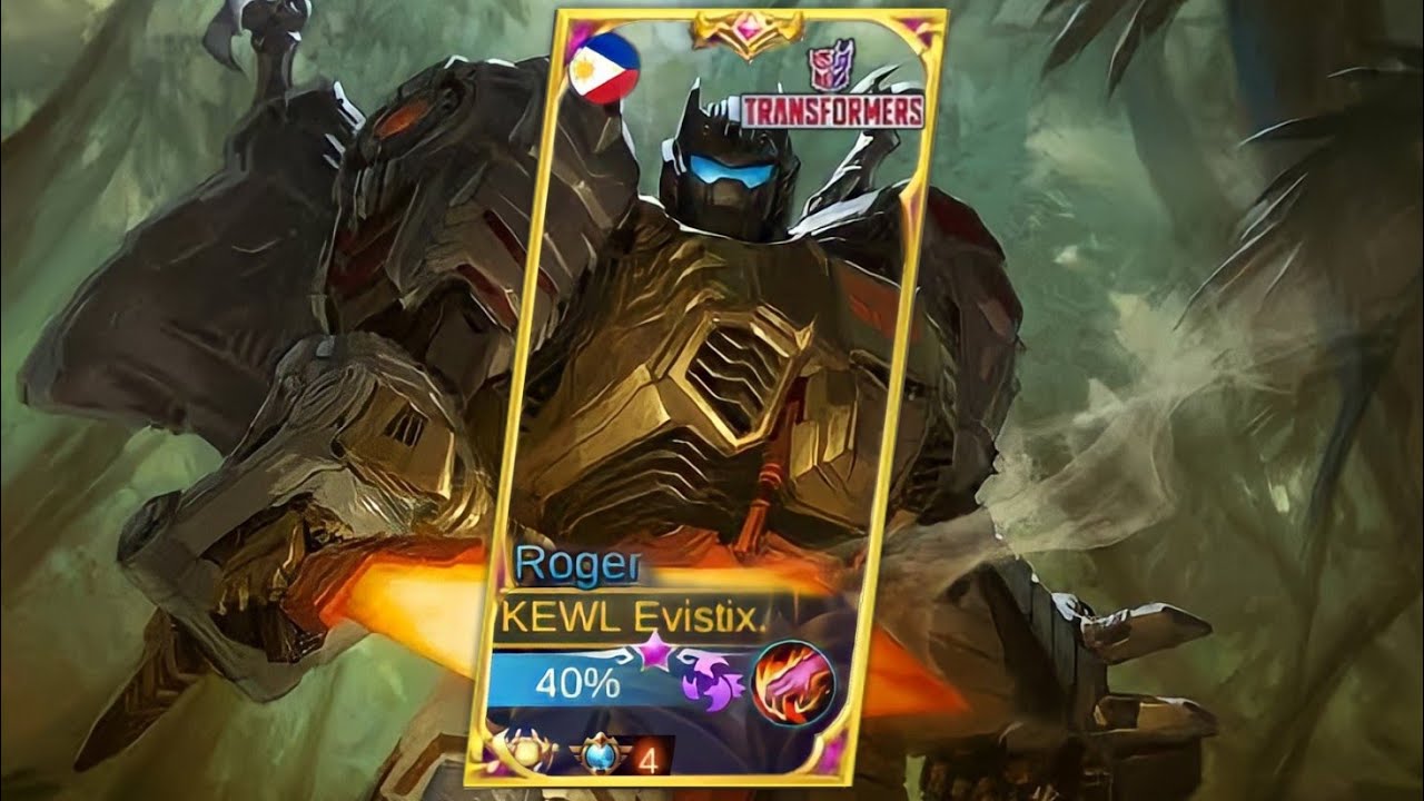 MOONTON THANK YOU FOR THIS NEW ROGER TRANSFORMER SKIN | MLBB - YouTube