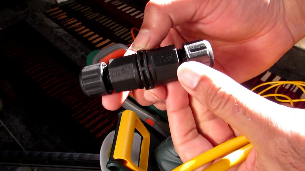 Repairing cut power cable for hedge trimmer - IP68 Cable Connector ...