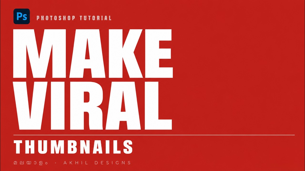 Create AMAZING Viral Thumbnails in Photoshop 🔥 Malayalam Tutorial - YouTube