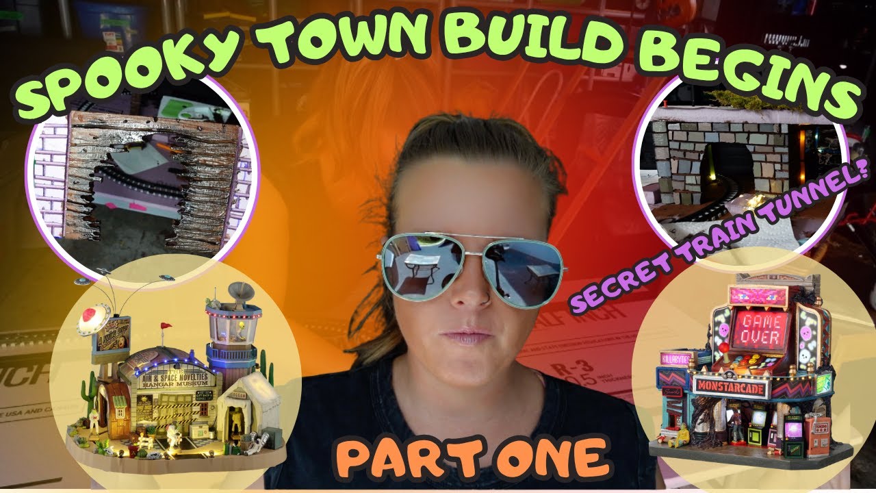 Spooky Town Platform Build Begins! | Lemax Halloween Village DIY (Part ...