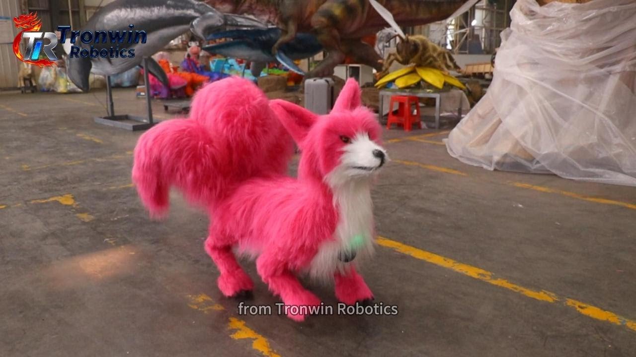 Cute Pink Interactive Fox Built-in Utree Robot Dog - YouTube