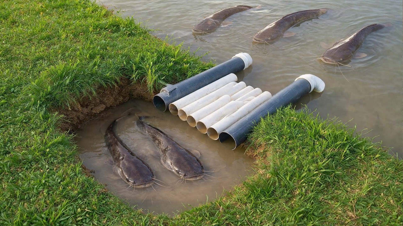 I Built an Underground Fish Trap Using PVC Pipes – Amazing Catch! - YouTube