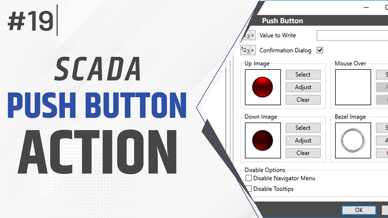 Scada Push Button Action How To Use Push Button Using Action Scada Tutorial Youtube