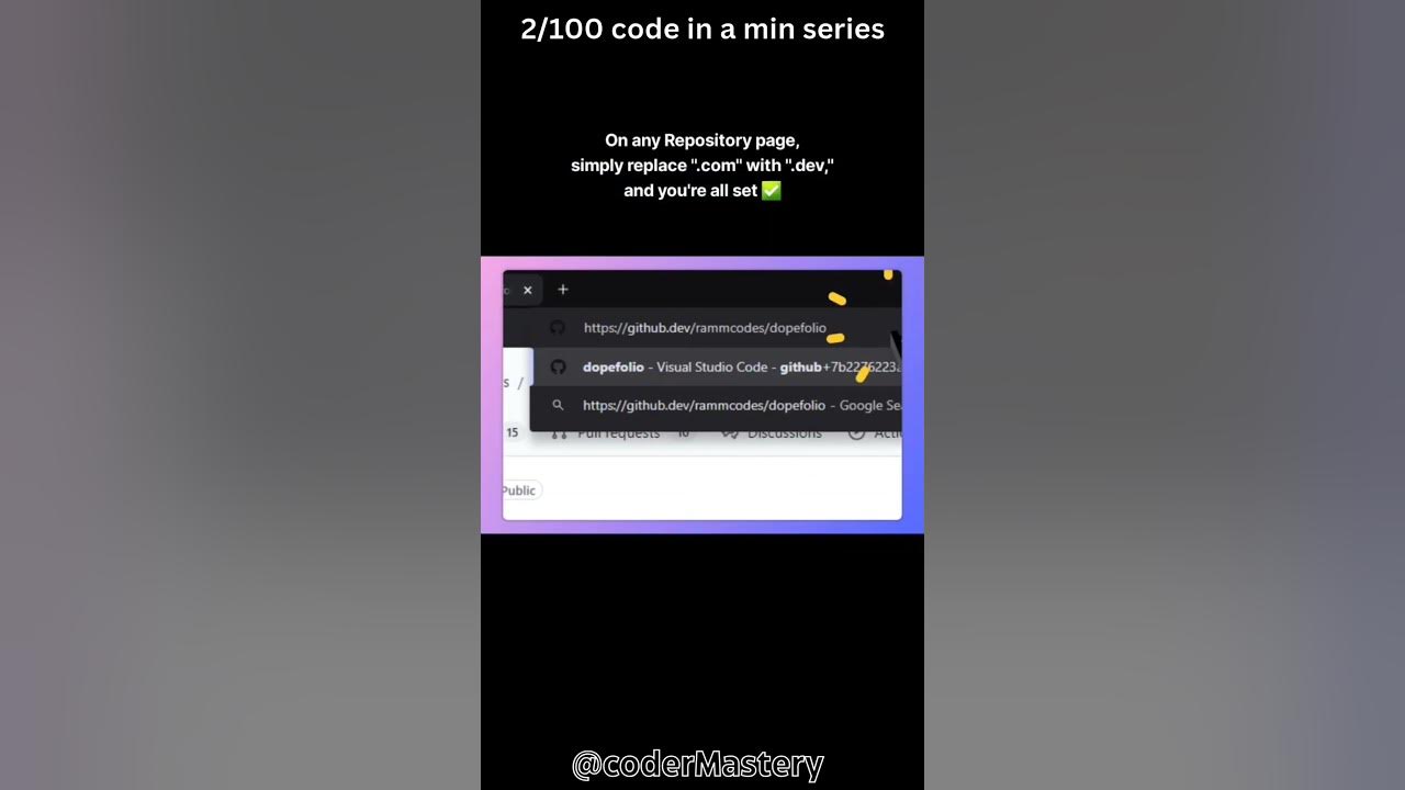 Day 2/100 :This is how you can open any GitHub repository in Browser Vs ...