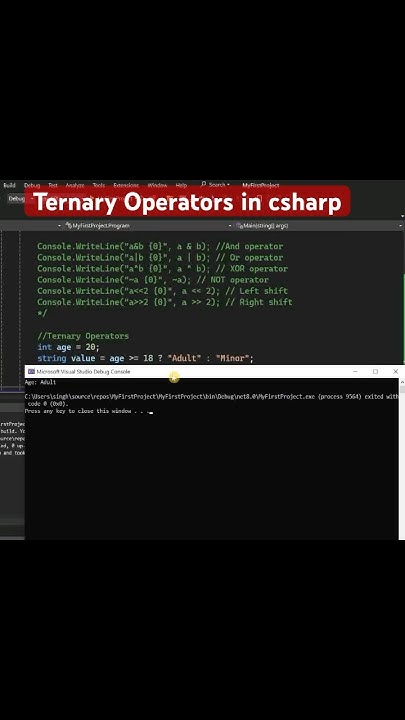 binary in c# | bitwise operators in c# | ternary | null-coalescing ...