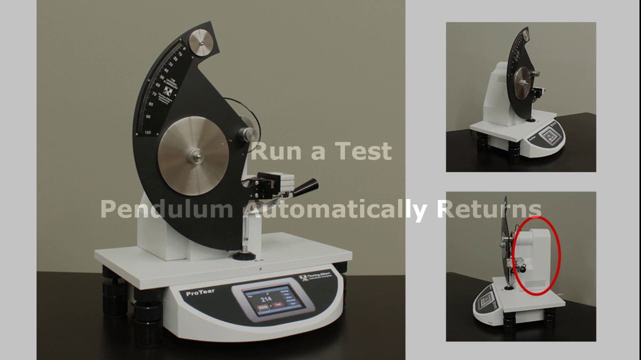 Automatic Pendulum Return for the ProTear Elmendorf Tear Tester - YouTube