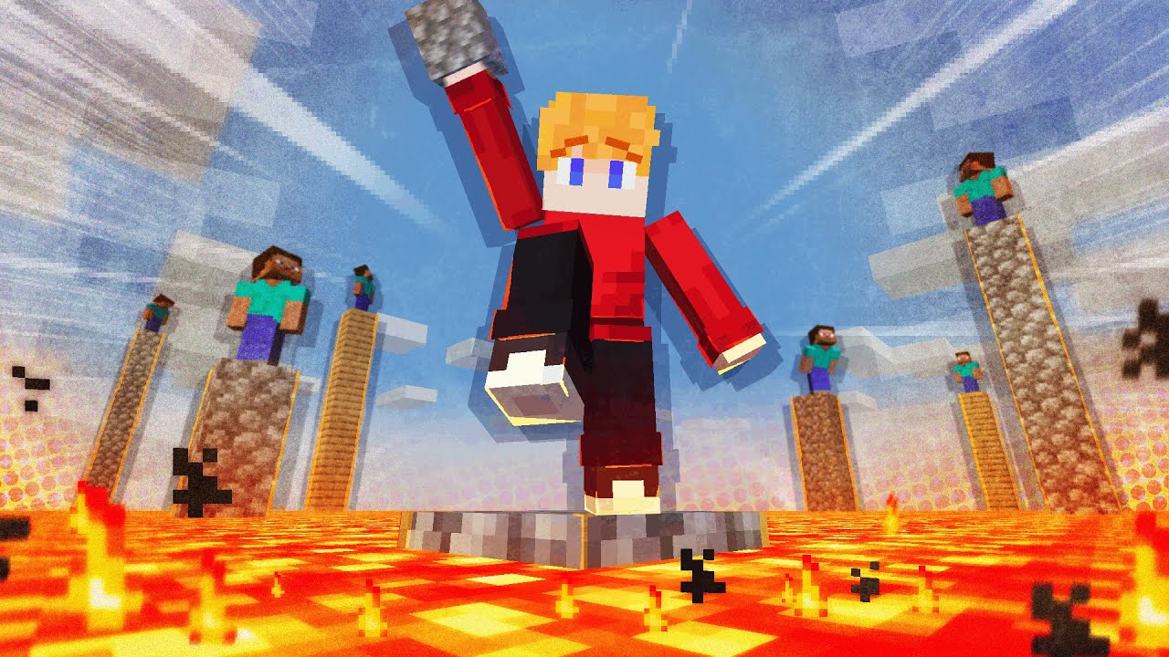 Minecraft Lava Rising against 25 YouTubers... - YouTube