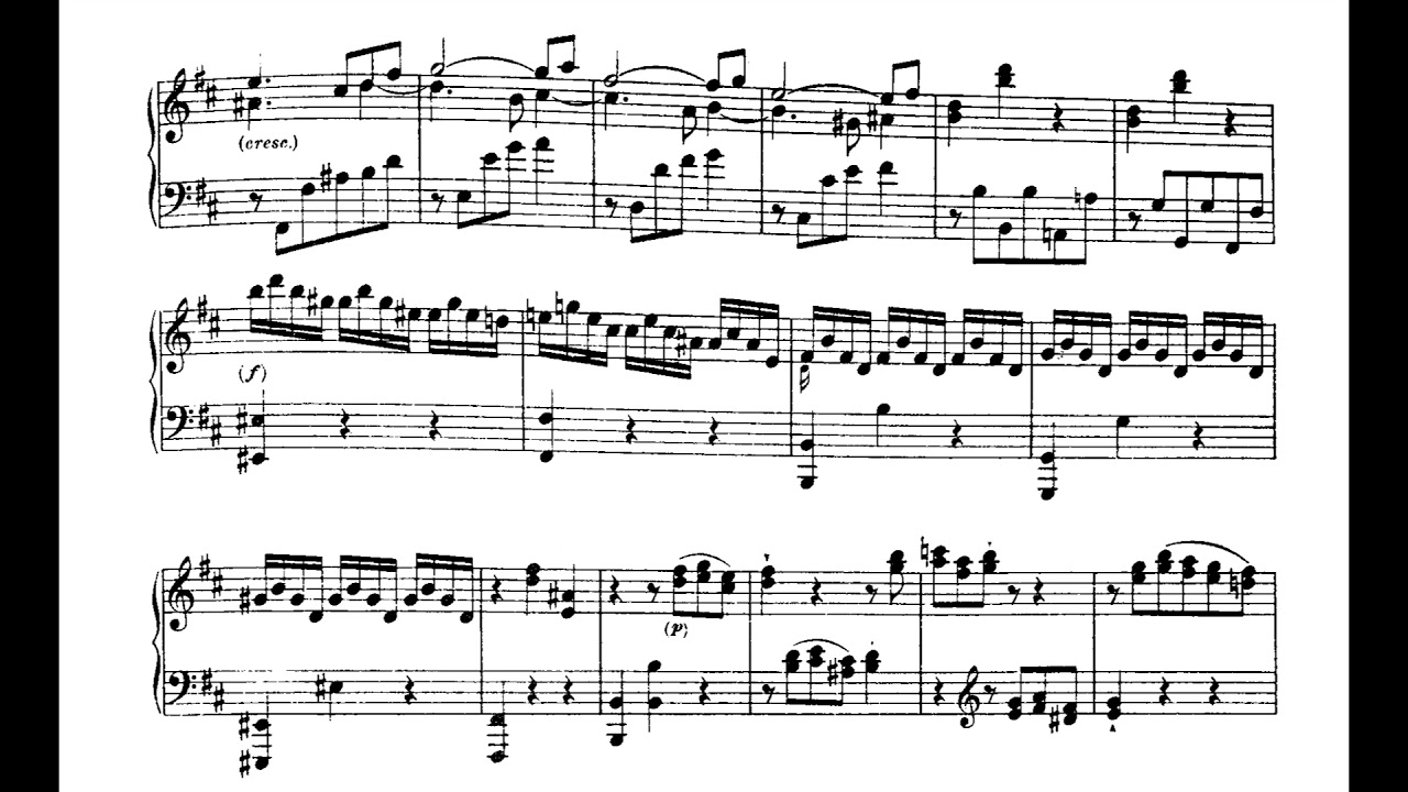 Joseph Haydn Piano Sonata in D-Major Hob XVI:24 - Allegro - Scores ...