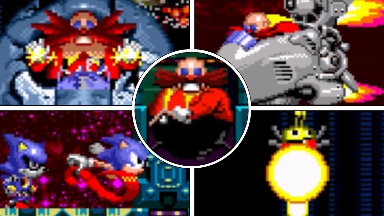 Sonic the Hedgehog Classic CD All Bosses + Cutscenes - YouTube