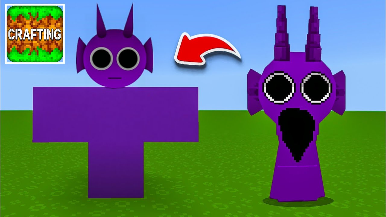 How to Spawn Horror Durple Sprunki in Crafting and Building! - YouTube
