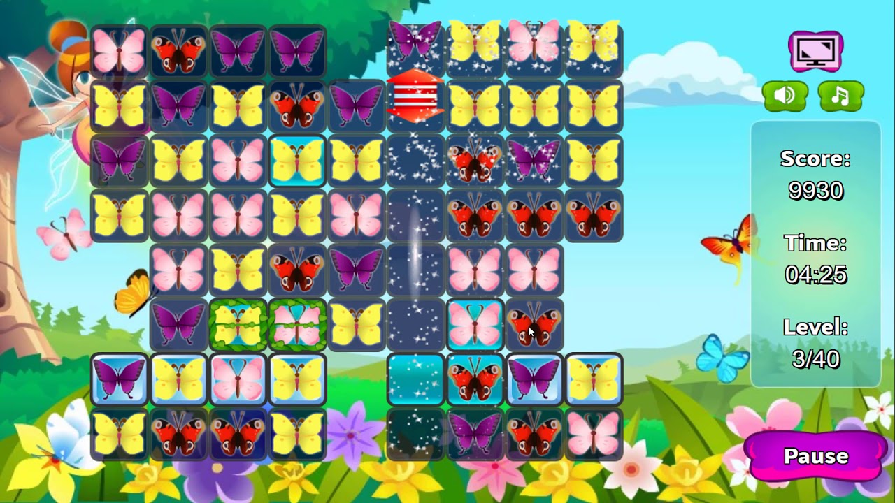 How to play Butterfly Match 3 game | Free online games | MantiGames.com ...