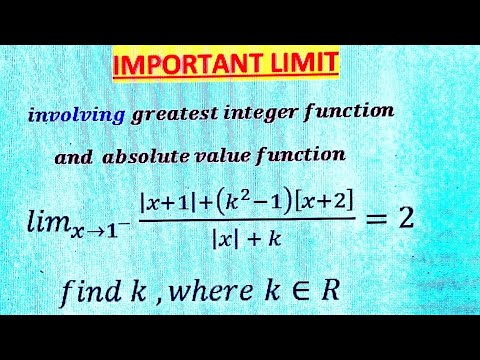 Limit involving greatest Integer Function and absolute value function ...