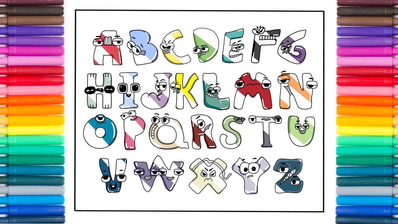 Alphabet Lore (A-Z) Coloring Pages|Drawing tutorial|How to color ...