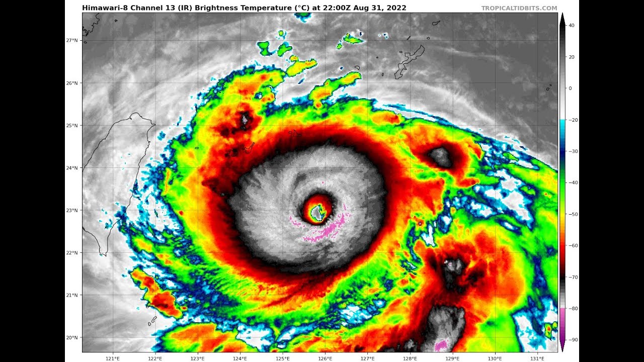 IR Satellite Loop for Super Typhoon HINNAMNOR Tropical Tidbits Google ...