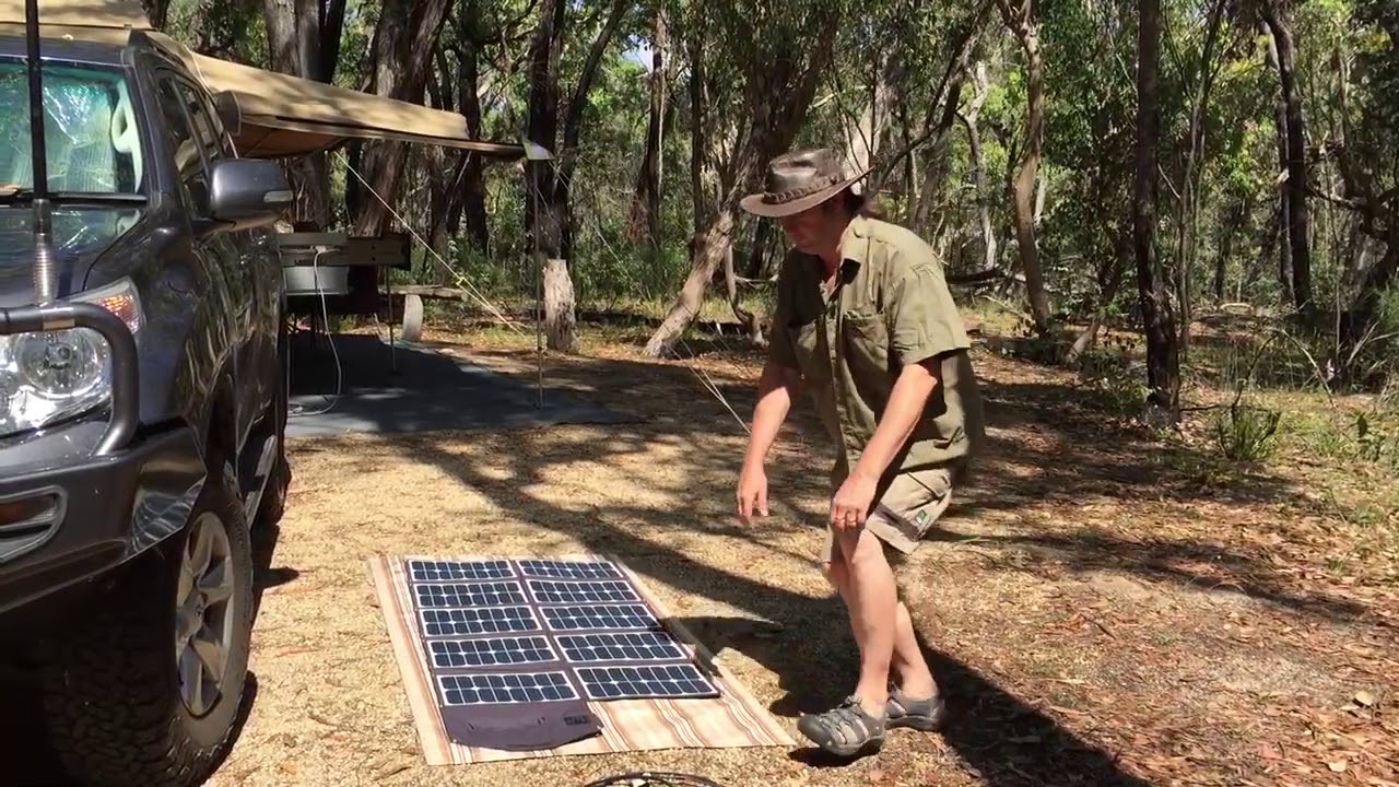 150W Foldable Solar Panel Kit ** A Demonstration - YouTube
