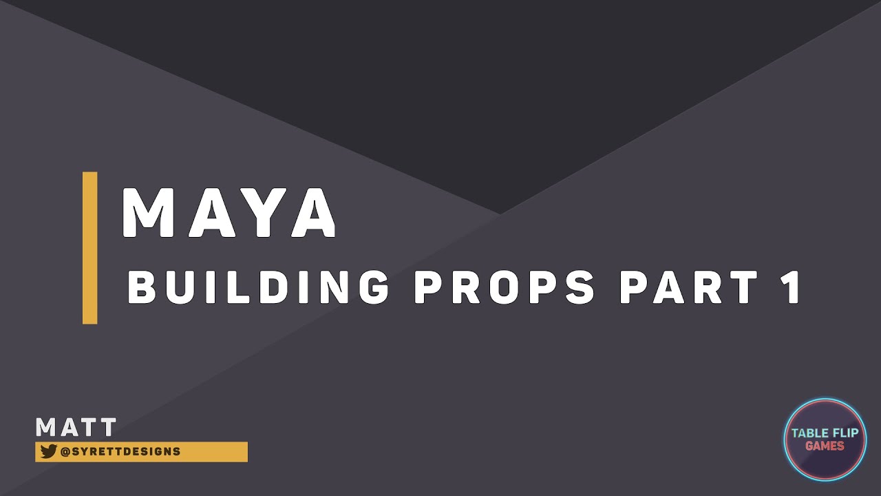 Prop Design and Build Part 1 (Maya) - YouTube