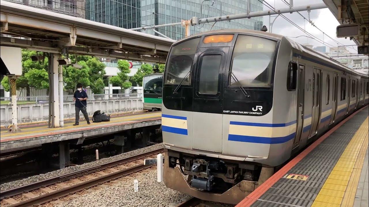 E217系とE233系7000番台 - YouTube