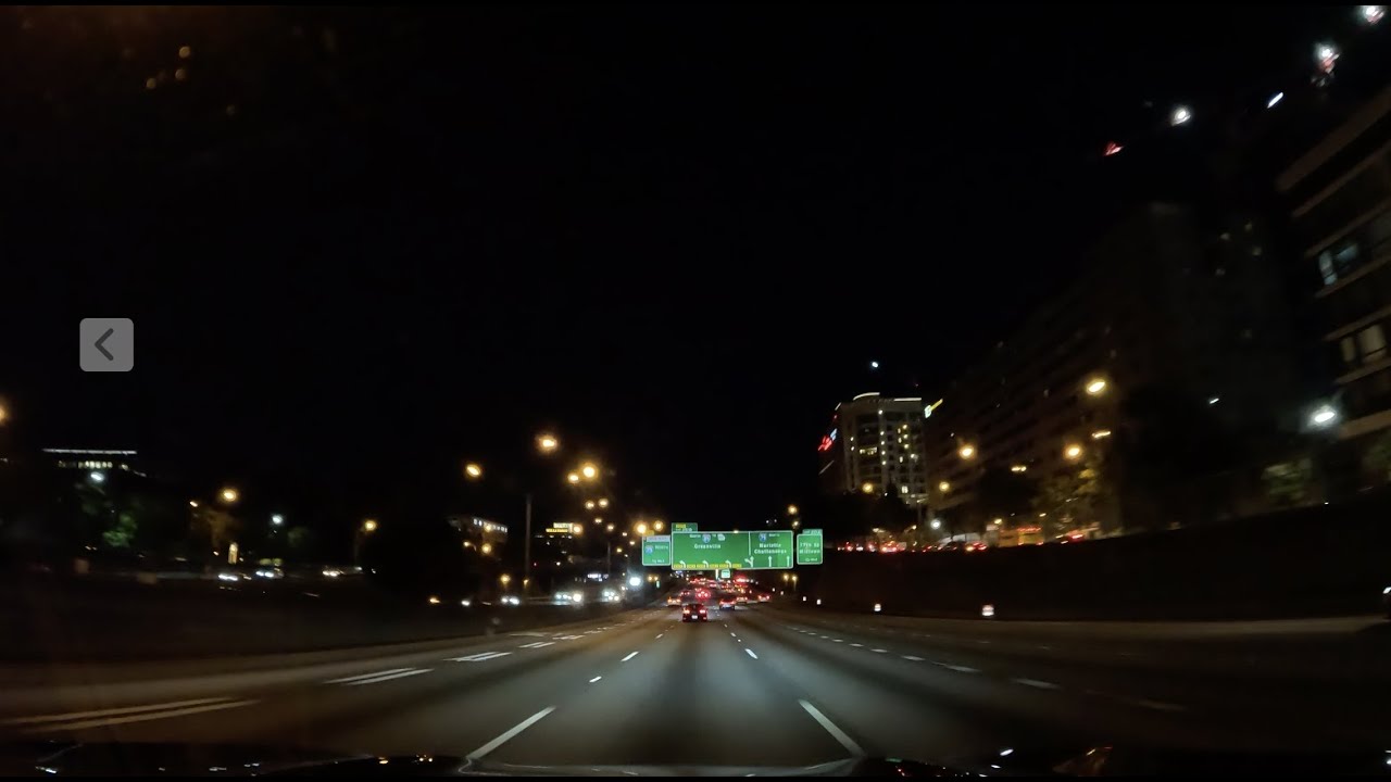 ASMR Highway Driving 4K | Atlanta Night Driving | I-85 N (No Music ...