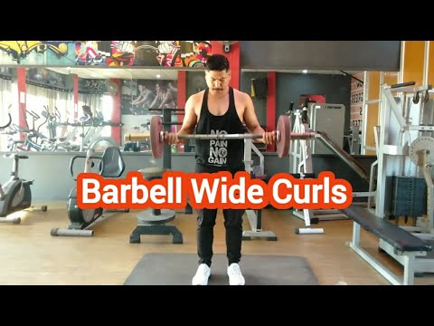 BARBELL WIDE CURLS ️ Best BICEPS Workout #heermlgangaputra # ...