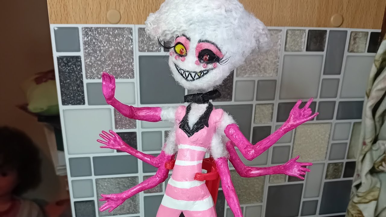Hazbin Hotel Angel Dust doll custom figure - YouTube
