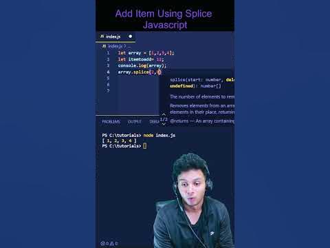 Add element in an array using splice function 🔥 | Splice function | JavaScript Interview ...