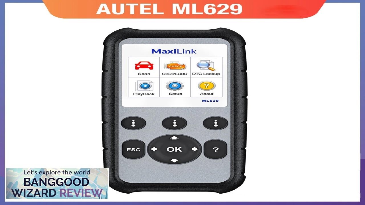 EU Direct Autel MaxiLink ML629 Enhanced CAN OBD2 Scanner with ABS SRS ...