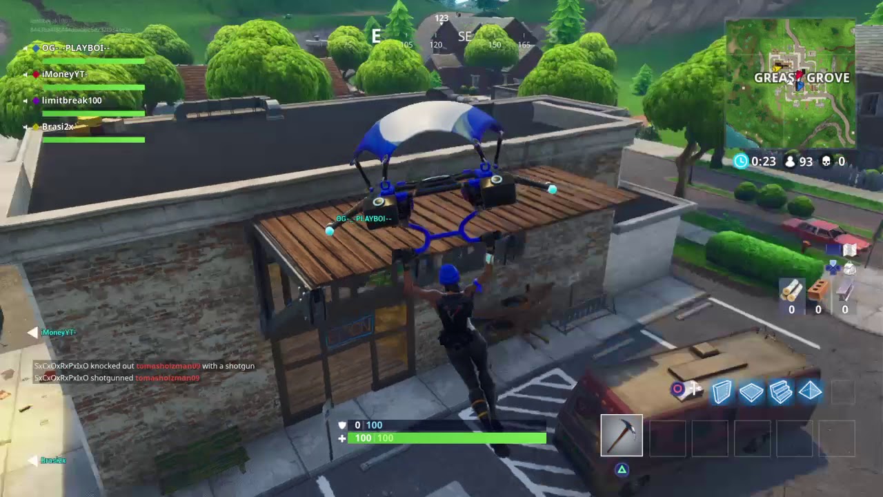 Fortnite pick axe vs m16 - YouTube