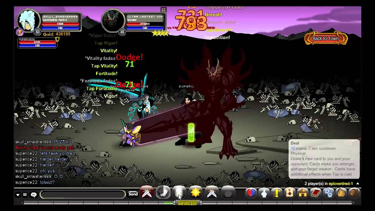 Aqw - CardClasher solo EPIC LAGTEST VORDRED and mercutio - YouTube
