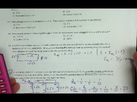 Physics 2 - Final Exam Review - #19: Equivalent Resistance for Series ...