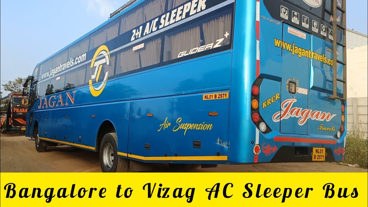 Jagan Travels Bangalore to Vizag AC Sleeper Bus - YouTube