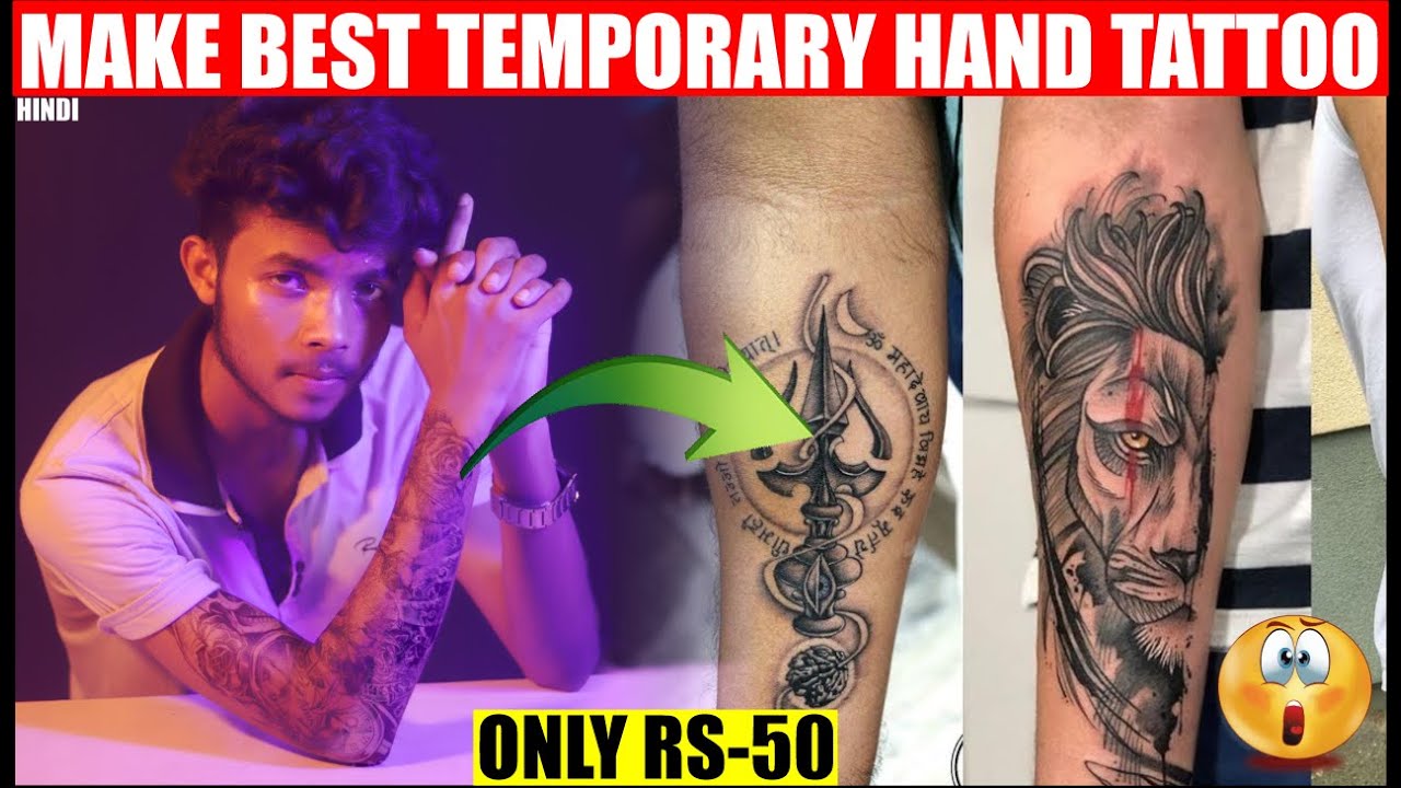 NEW TEMPORARY HAND TATTOO | ONLY RS-50 | HOW TO APPLY THEM - YouTube