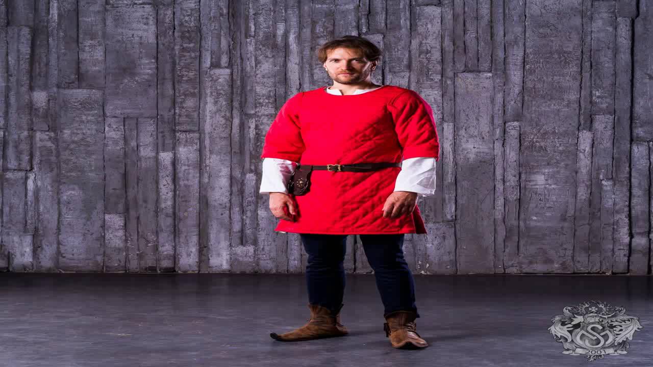 Medieval thick padded Black gambeson aketon MEN Doublet arming jacket ...