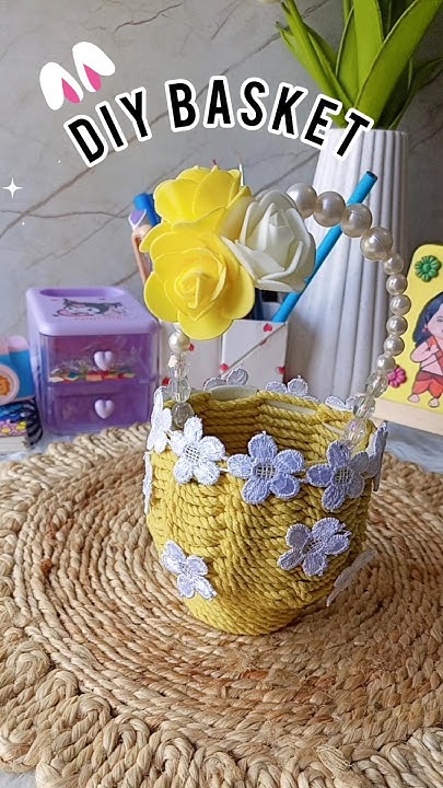 Cute Diy Basket with paper cup🥳😅#diy #craft #shorts #shortvideo - YouTube