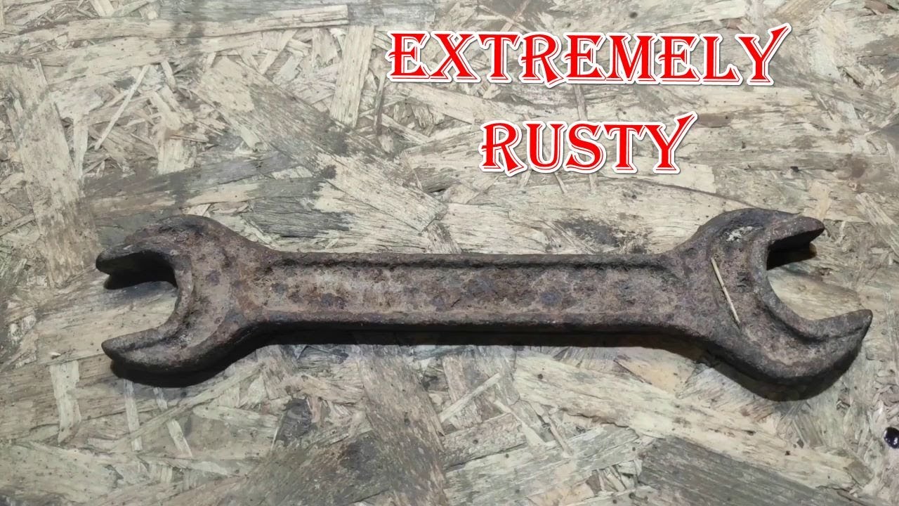 Extremely rusty wrench restoration - YouTube