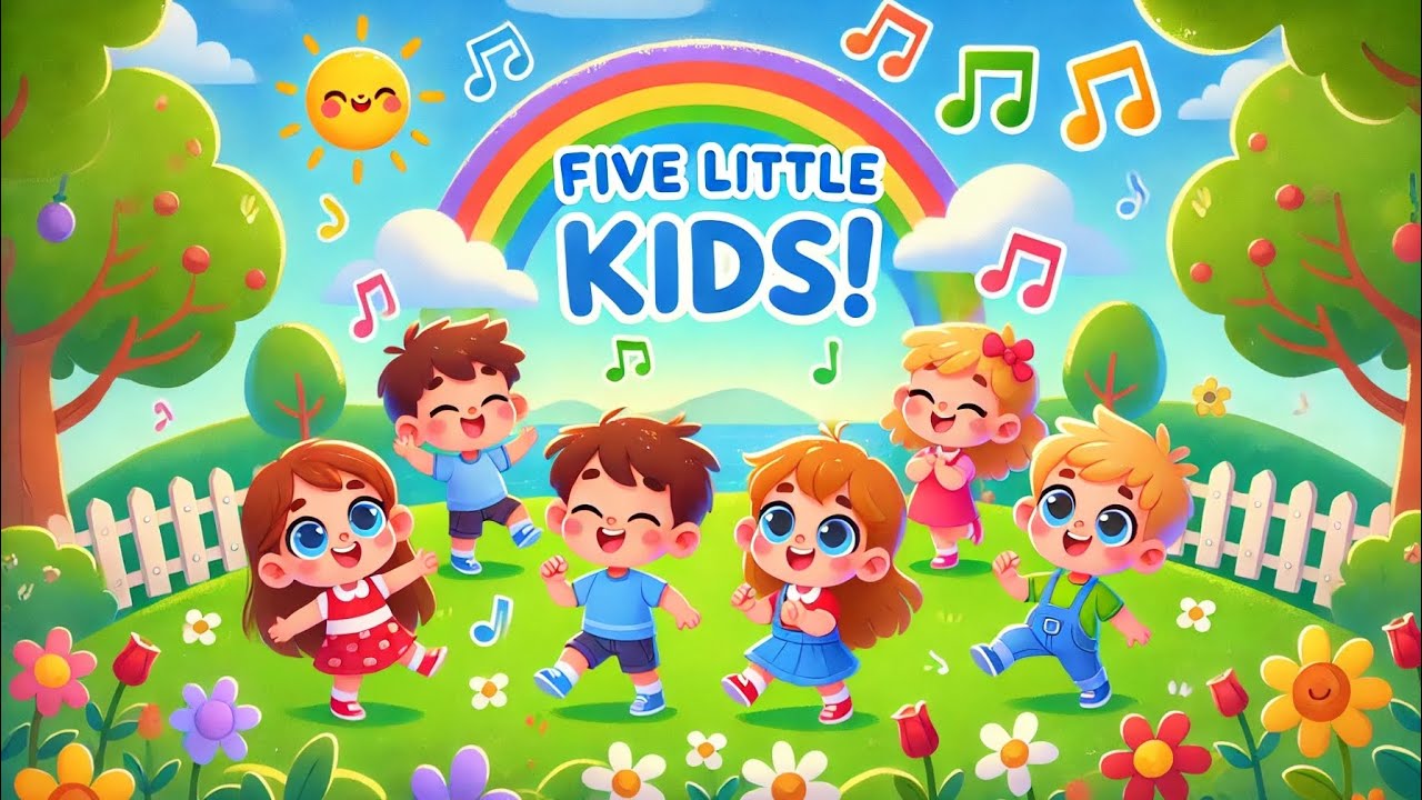 🎶 Five Little Kids Song | Fun Counting & Action Song for Children! 👦👧👦👧 ...
