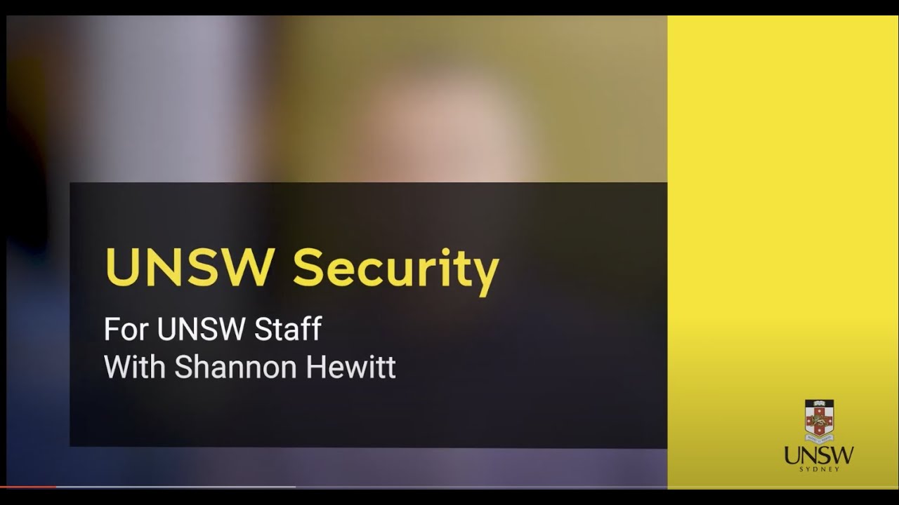 UNSW Security - For Staff Members - YouTube