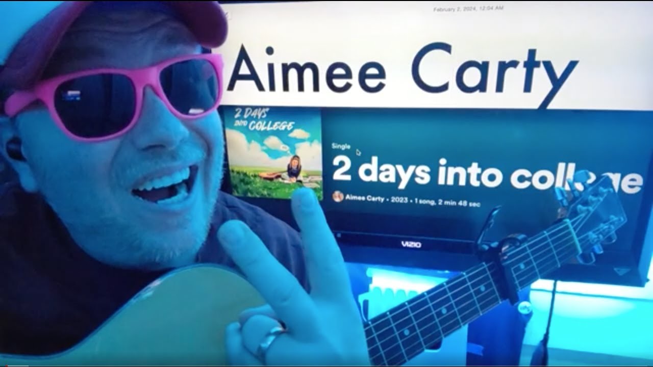 2 days into college - Aimee Carty Guitar Tutorial (Beginner Lesson ...