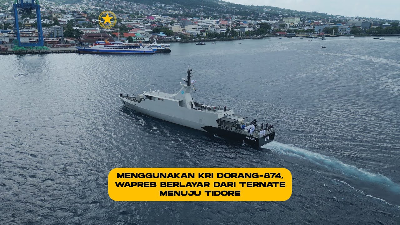 Menggunakan KRI Dorang-874, Wapres Berlayar dari Ternate Menuju Tidore ...