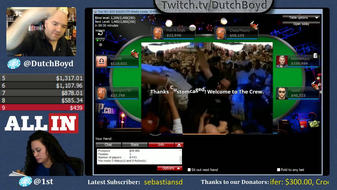 Dutch Boyd Navigating Through the $20k Guarantee - WSOP's Big Sunday ...