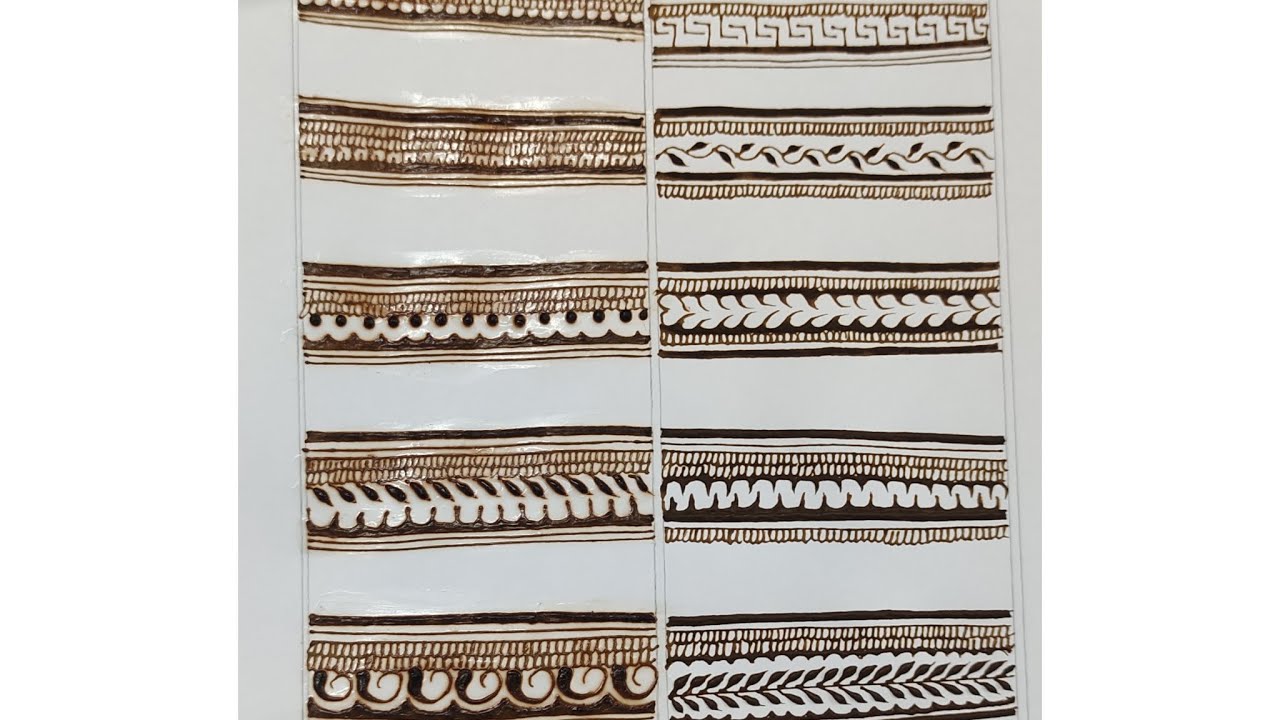 different types of border belt mehndi designs|| the soul art || latest ...