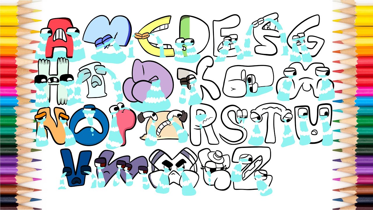 Alphabet lore But they Crying 2 Coloring page / Alan Walker - Dreamer ...