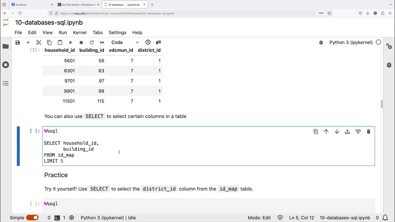10 Databases: SQL ipython-sql Connecting to a Database sqlite - YouTube