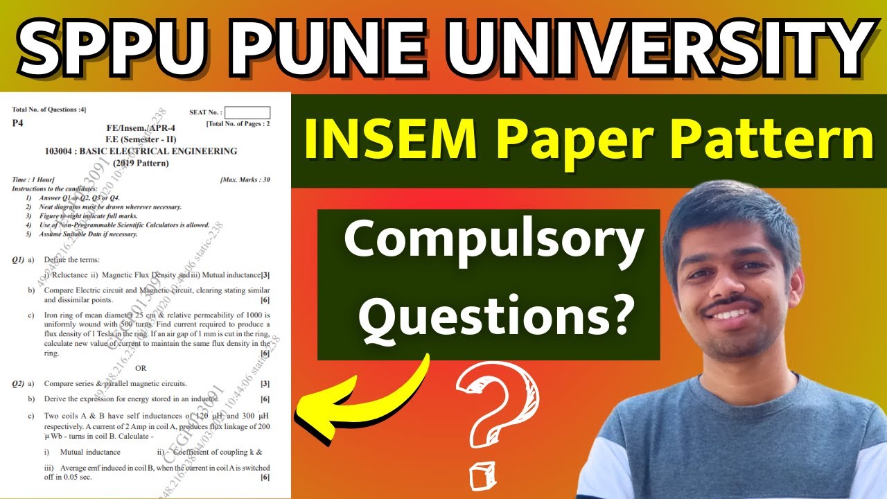 Sppu Insem Question Paper 2019 Pattern Youtube