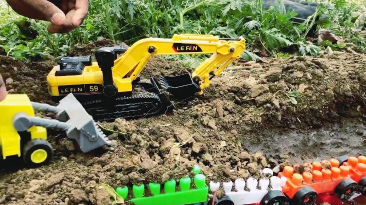 Bridge blocks toys constructions vehicle’s excavator ,Roller,SELVI TOY ...